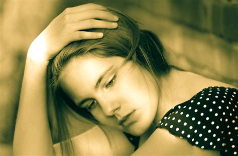 Young Woman Retro Sadness Black Free Photo On Pixabay