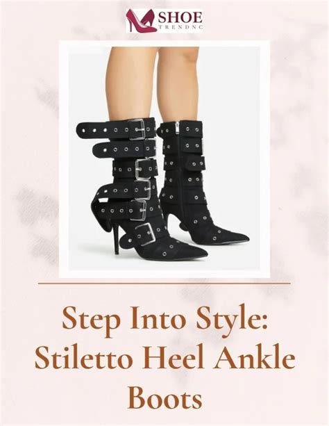 Ppt Step Into Style Stiletto Heel Ankle Boots Powerpoint Presentation