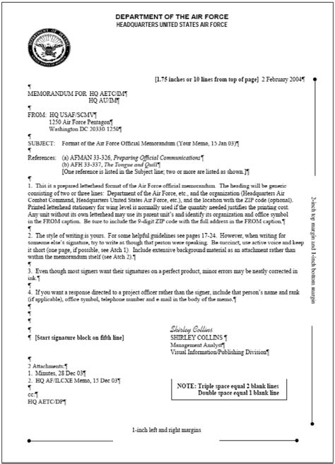 Air Force Memorandum Of Agreement Template