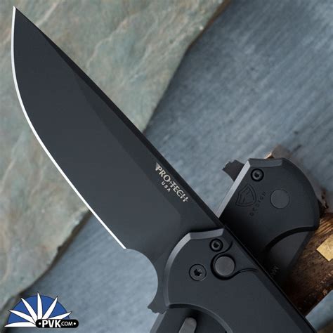 Protech Mordax Plunge Lock Flipper Dlc Magnacut Blade Black Smooth