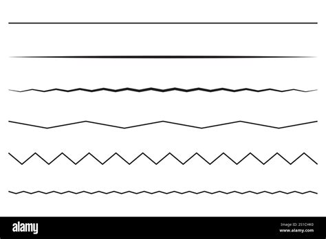 Black White Lines Zigzag Pattern Symbols Geometric Border Designs Minimalist Vector Shapes