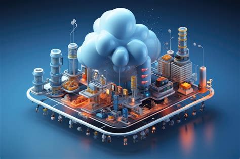 Premium Ai Image Cloud Computing Infrastructure High Quality Simple