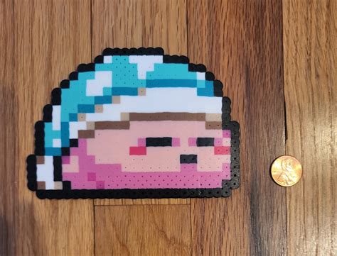 Kirby Perler Bead Sprite Sleepy Kirby Nightmare In Dreamland Etsy