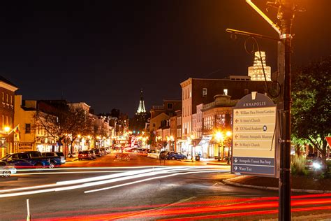 Main St Annapolis An Evening View Up Main St In Annapolis … Flickr