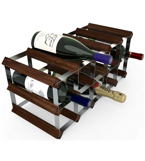 Stojan Rta Na Víno 15 Lahví Tmavá Borovice Pozinkovaná Ocel Rozložený Penta Cz