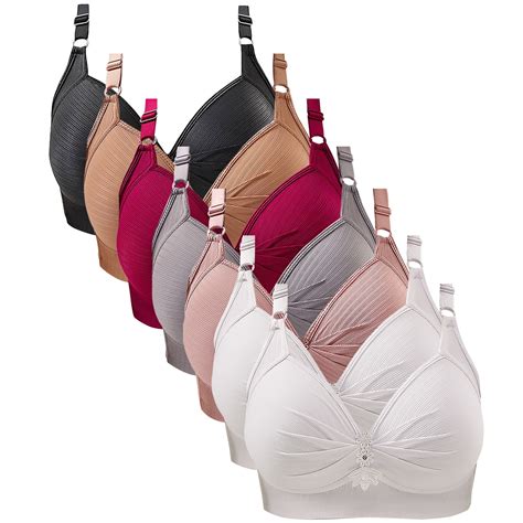 Olyvenn Womens Bras Push Up Lightly Padded Wirefree Seamless Brassiere