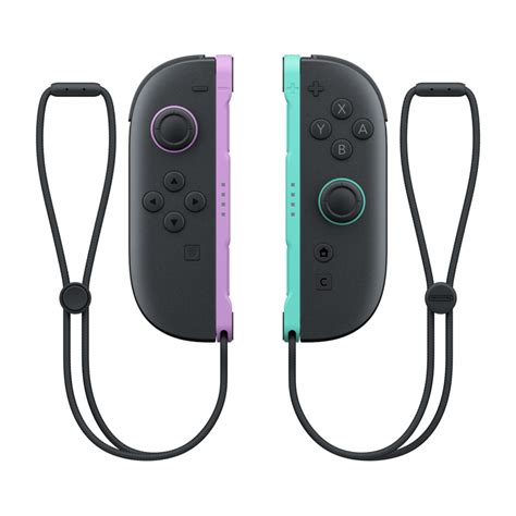 Paire De Manettes Joy Con 2 Violet Clair And Vert Clair Pour Nintendo Sw
