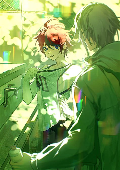 Aotsuki Eito And Sumino Takumi The Hundred Line Last Defense Academy Drawn By Aizendai