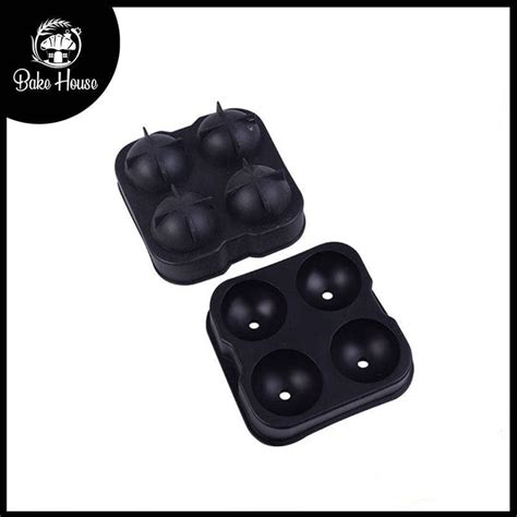 Large Size Round Ice Cube And Cake Pops Silicone Mold 4 Cavity Bakehousepk