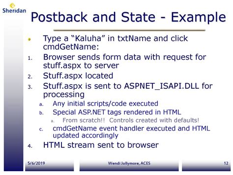 5 6 2019 Session 8 2 Postback ViewState Ppt Download