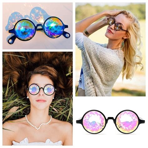 Kaleidoscope Rave Glasses Rainbow Wormhole Prism Diffraction Eyeglasses