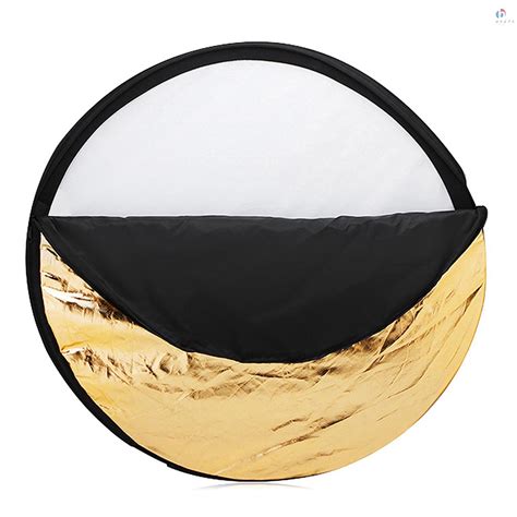 Andoer 24 Inch 60cm Disc 5 In 1 Gold Silver White Black Translucent Multi Portable Collapsible