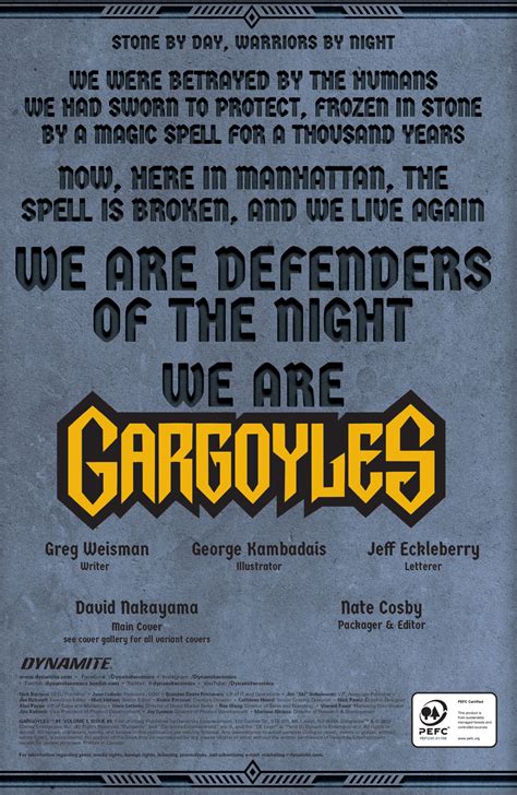 Dynamite Entertainment And Disneys Gargoyles 1 Spoilers And Review They