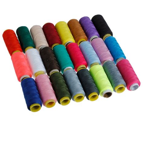 Polyester Sewing Thread 24 Assorted Colors Spool 1000 Yards Each For