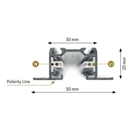 Global Base Track Recessed 1 Circuit 3m Bk Norlux