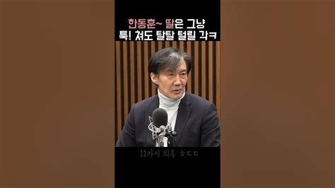 11가지 의혹~ 후덜덜하네 한동훈 한동훈딸 의혹 조국 조민 윤석열 김건희 Korea Shorts Youtube