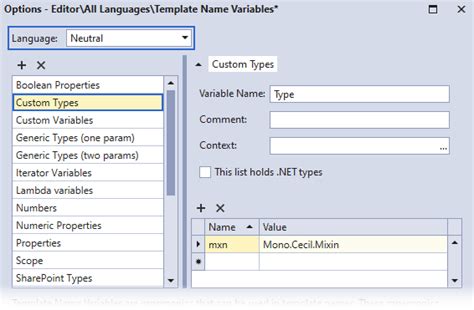 Template Name Variables CodeRush DevExpress Documentation