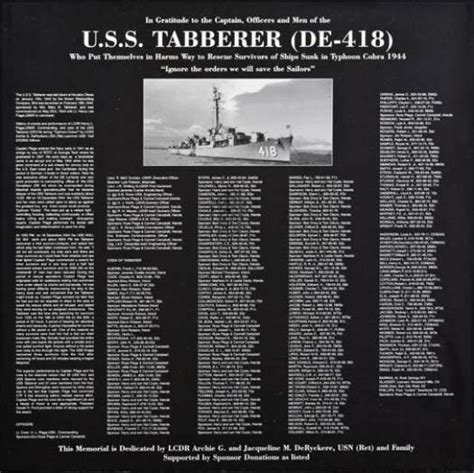 Uss Tabberer De 418 National Museum Of The Pacific War