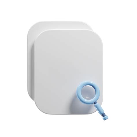 Blank Sheet With Magnifying Glass Icon On 3d Rendering 3d Render