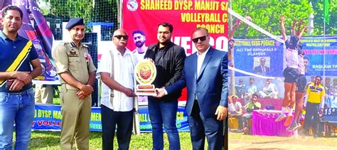 Dc Poonch Starts Shaheed Dysp Manjit Singh Memorial Volleyball League