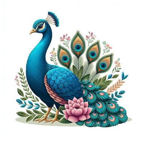 Premium Vector Peacock Vector Cartoon Illustration
