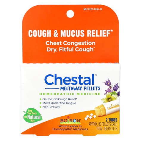 Boiron Chestal Pellets Homeopathic Medicine For Cough And Mucus Relief