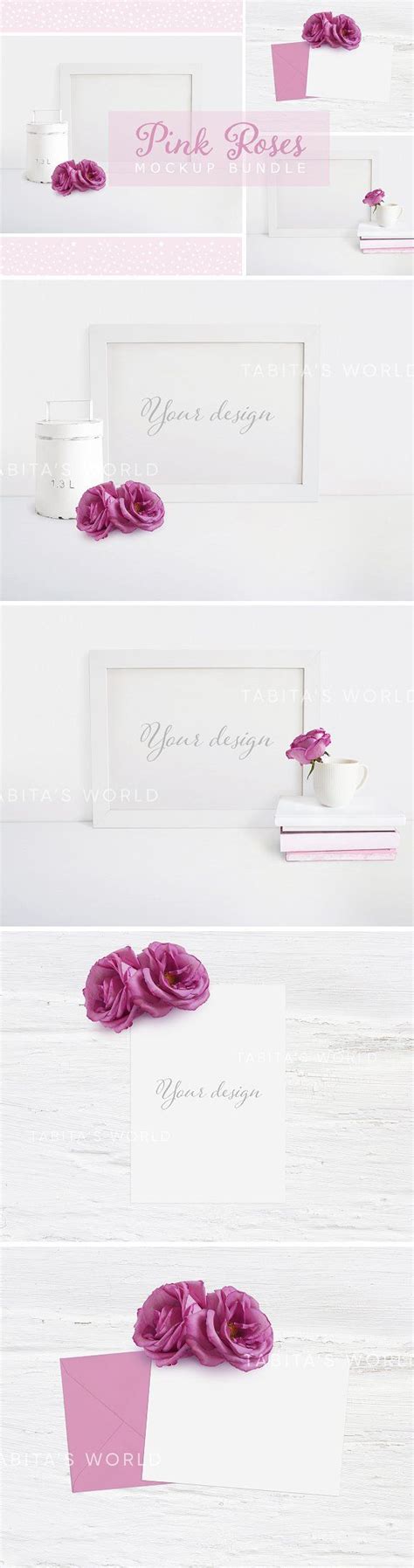 Pink Roses Quote Mockup Bundle By Tabitas Shop On Creativemarket Pink Roses Rose Quotes