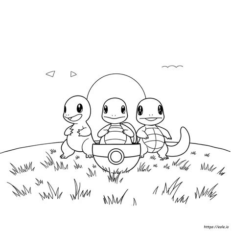ポケモン 御三家 塗り絵