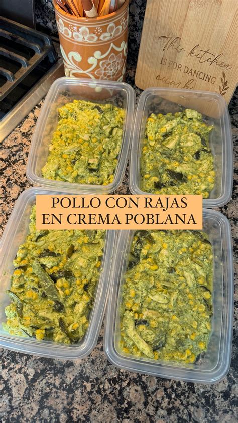 Jai Raquel Partida Mexican Meal Prep For Weight Loss Pollo Y Rajas