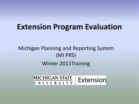 Ppt Extension Program Evaluation Powerpoint Presentation Free