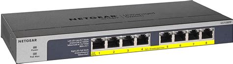 Netgear GS PP Port ProSafe Gigabit PoE Unmanaged Desktop Switch Port PoE TR Computer