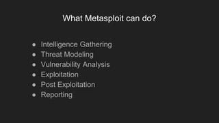 Metasploit Basic And Android Demo PPT