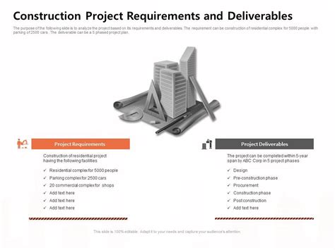 Construction Project Requirements And Deliverables Procurement Ppt