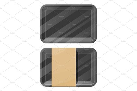 Mockup Template Polystyrene Tray Graphic Objects ~ Creative Market
