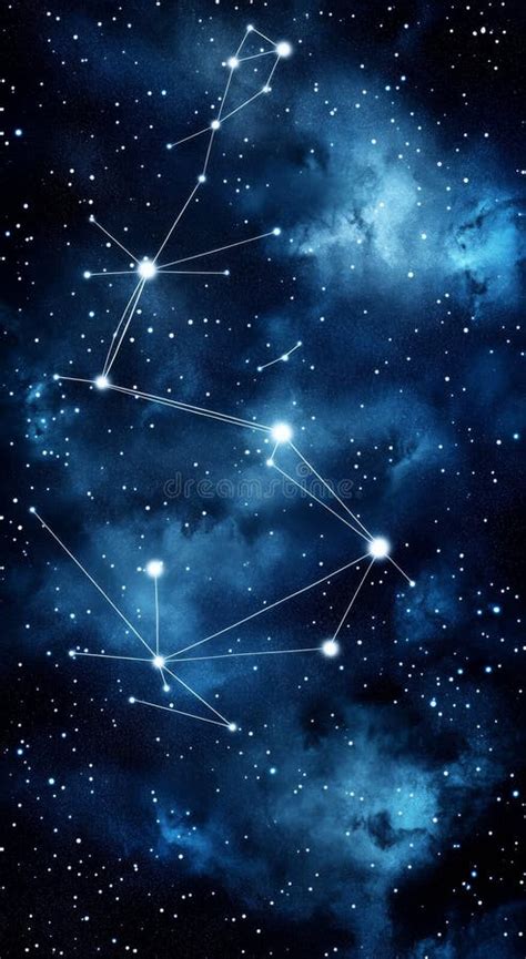 A Background Of Abstract Blue With Connected Lines And Sparkling Particles Stock Image Image