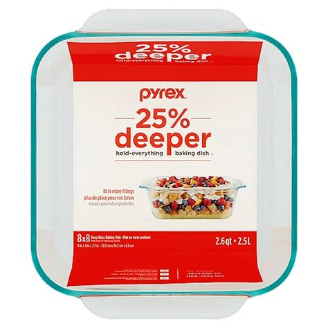 Pyrex 2 6 Qt Deep Glass Baking Dish Shoprite
