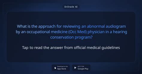 What Is The Approach For Reviewing An Abnormal Audiogram By An Occupational Medicine Occ Med