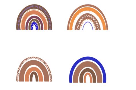 Boho Rainbow Design Vector Graphic By Aceart · Creative Fabrica