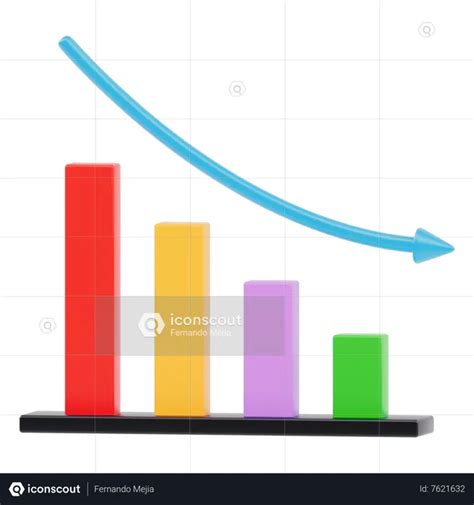 Decreasing Graph 3d Icon Free Download Business 3d Icons Iconscout