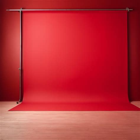 Premium Photo A Red Backdrop In A Room