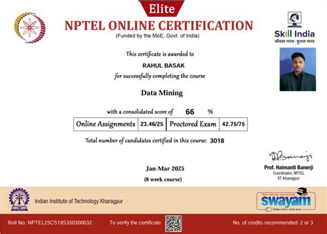 Datamining Nptel Datascience Learningjourney Skilldevelopment Rahul Basak