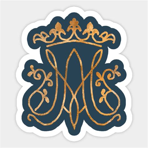 Custom Ave Maria Monogram Sticker