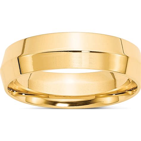 14k Yellow Gold 14ky 6mm Knife Edge Comfort Fit Band Size 11 Made In