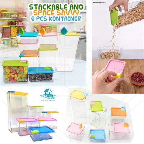 Pocket Block Container 6pc Set Home Worth