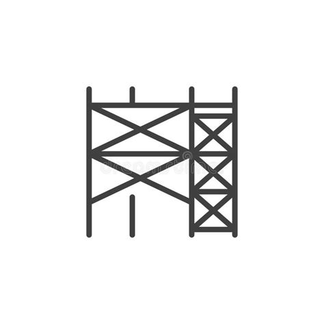 Scaffolding Construction Line Icon Stock Vector Illustration Of Outline Clipart 315627413