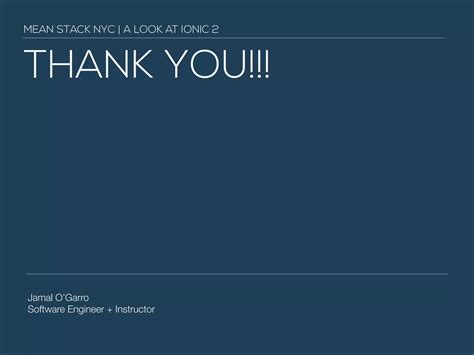 Intro To Ionic 2 Ppt