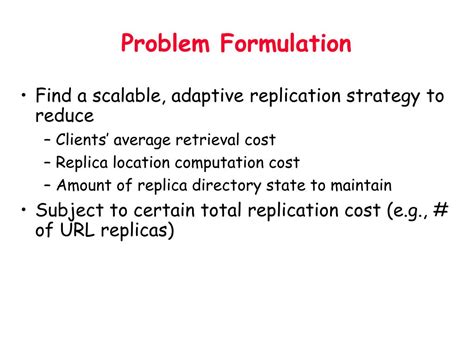 Ppt Efficient And Adaptive Replication Using Content Clustering