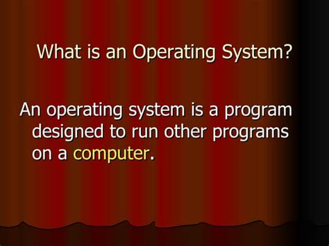 Operating System Presentation Pptx