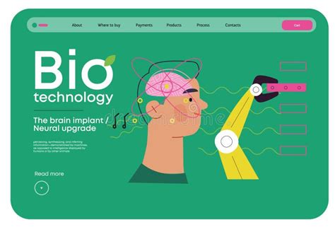 Bio Technology Flat Vector Illustration Stock Illustration