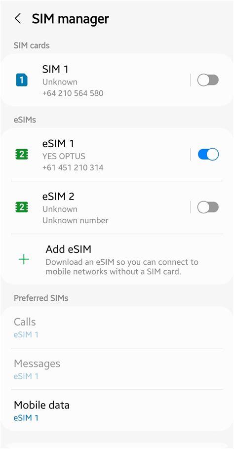 Solved: eSIM and Physical SIM functionality on S21+ - Samsung Members